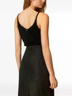TWINSET Midi Moiré Skirt With Bow Detail