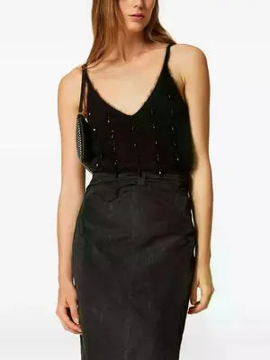 TWINSET Midi Moiré Skirt With Bow Detail