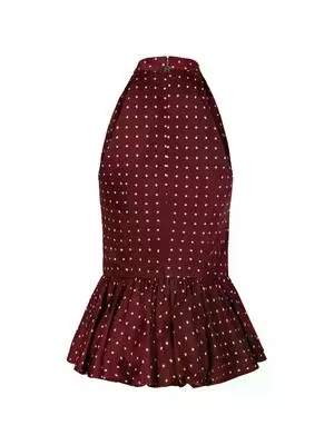 ROTATE BY BIRGER CHRISTENSEN Halterneck Mini Dress With Ruffled Hem