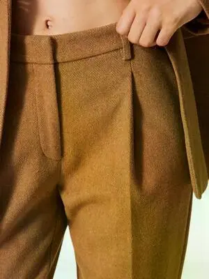 TWINSET Wool Blend Chevron Trousers