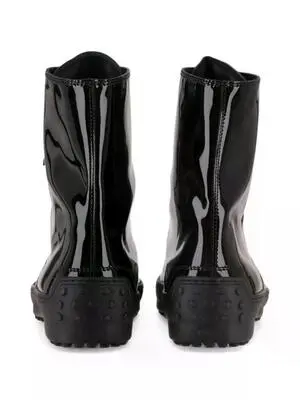 TOD'S Patent-finish Lace-up Boots