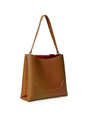 TWINSET Saffiano-effect Panelled Bucket Bag