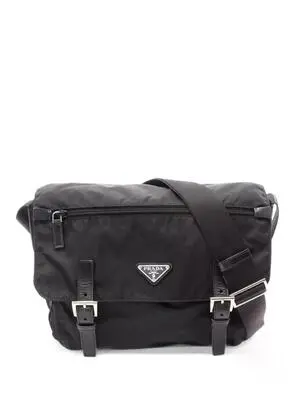 Prada 2000s Vela Buckle Messenger Bag