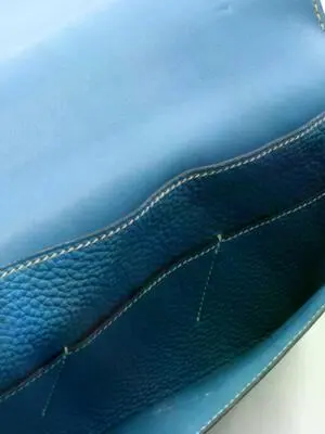 Hermès 2007 Gm Dogon Duo Wallet - Blue