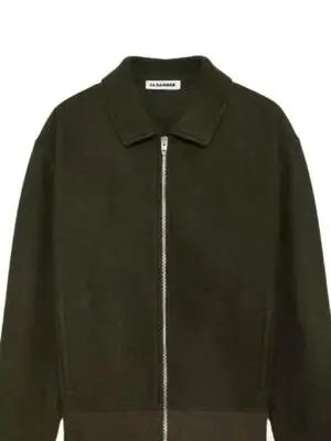 JIL SANDER Zip-up Collared Jacket - Green