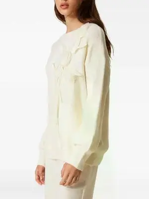 TWINSET Jumper With Organza Floral Ramage Appliqu