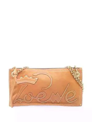 Loewe Leather Shoulder Bag With Chain Strap