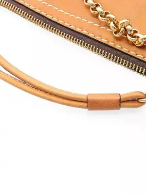 Loewe Leather Shoulder Bag With Chain Strap
