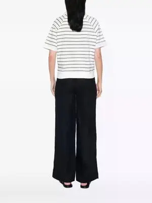 MAISON123 Lilas Striped V-neck T-shirt