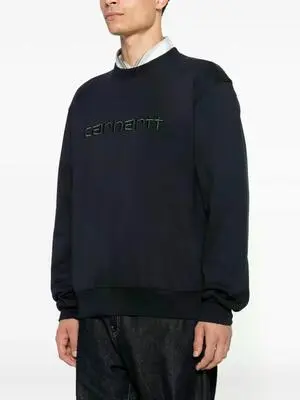 Carhartt Work In Progress Logo Embroidered Crewneck Sweater