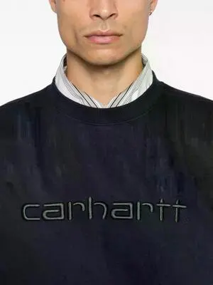 Carhartt Work In Progress Logo Embroidered Crewneck Sweater