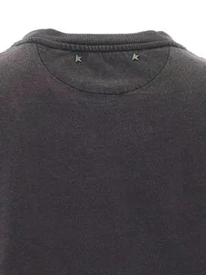 GOLDEN GOOSE Anthracite-gray T-shirt With Crystals