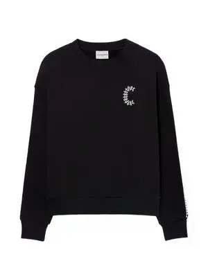 Claudie Pierlot Organic Cotton Embroidered Sweatshirt