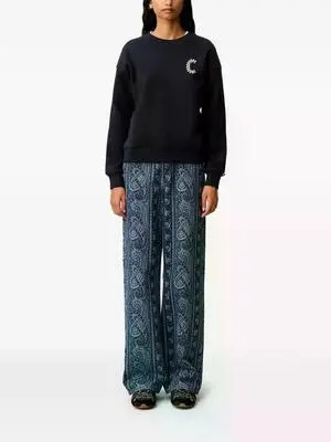 Claudie Pierlot Organic Cotton Embroidered Sweatshirt