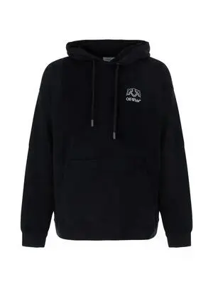 Off-White Logo-print Drawstring Hoodie - Black
