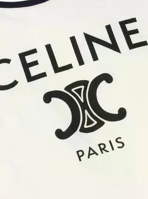 Celine Triomphe Cotton T-shirt - White