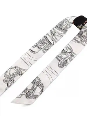 Hermès 2010s Brides De Gala En Fleurs Silk Scarf
