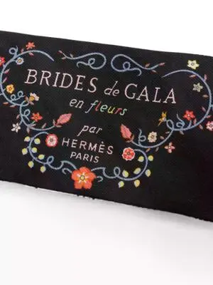 Hermès Brides De Gala En Fleurs Silk Scarf - Black