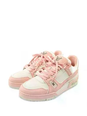 LOUIS VUITTON Paneled Leather Sneakers - Pink
