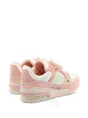LOUIS VUITTON Paneled Leather Sneakers - Pink