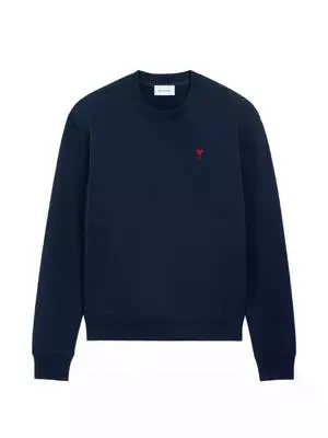 AMI Paris Cotton Sweatshirt With De Coeur