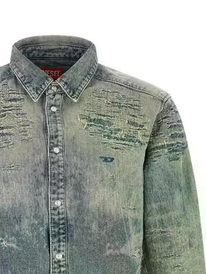 DIESEL® D-simply Distressed Denim Shirt
