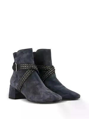 TOD'S Buckled Chain-embellished Ankle Boots