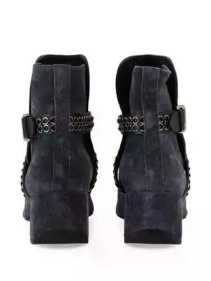 TOD'S Buckled Chain-embellished Ankle Boots