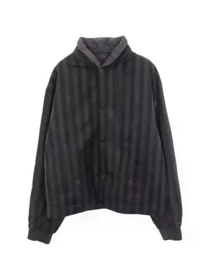 LOUIS VUITTON 2010s Reversible Striped Bomber Jacket - Black