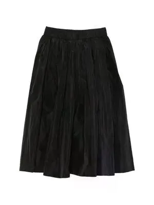 SUSANNE BOMMER Pleated Silk-blend Skirt