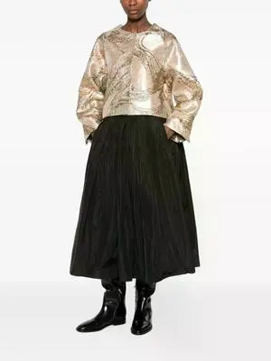 SUSANNE BOMMER Pleated Silk-blend Skirt