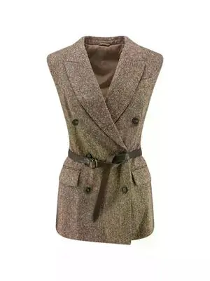 Brunello Cucinelli Belted Double-breasted Waistcoat