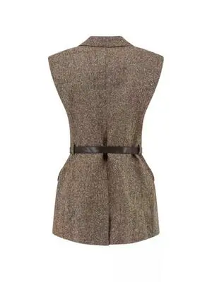 Brunello Cucinelli Belted Double-breasted Waistcoat
