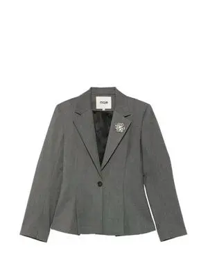 Maje Single-breasted Peplum Blazer