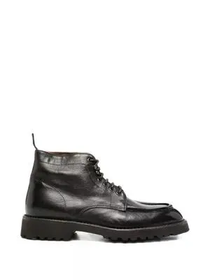 GREEN GEORGE Leather Lace-up Ankle Boots