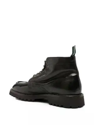 GREEN GEORGE Leather Lace-up Ankle Boots