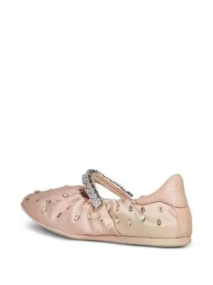 JIMMY CHOO Embellished Ballet Flats - Pink