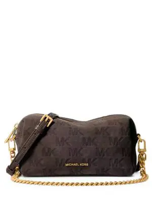 Michael Kors Bryant Small Logo-embossed Suede Convertible Crossbody Bag