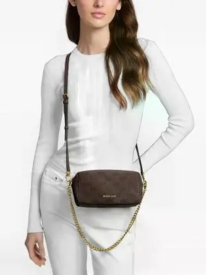 Michael Kors Bryant Small Logo-embossed Suede Convertible Crossbody Bag