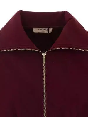 TWINSET Zip-fastening Cropped Sweatshirt With High Neck