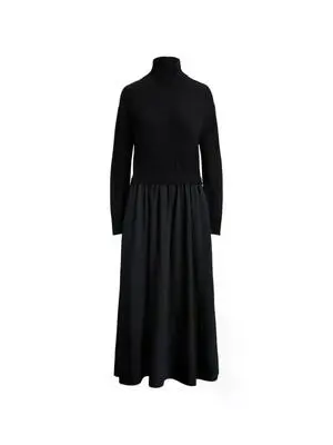 Polo Ralph Lauren Wool-bodice Crepe Dress