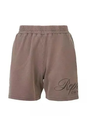 REPRESENT Logo-print Mesh Shorts - Brown
