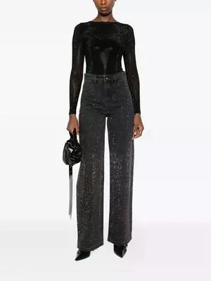 TWENTY FOURHAITCH Anser Rhinestone-embellished Wide-leg Jeans