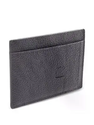 TOM FORD 2020s T-line Leather Card Case - Black