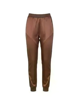 TOM FORD Satin-finish Panelled Track Pants - Brown