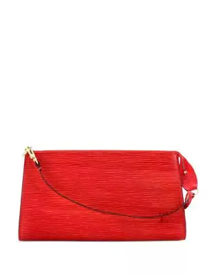LOUIS VUITTON Pochette Accessoires Epi Leather Clutch Bag - Red