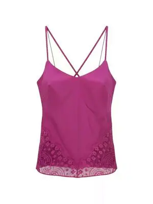 TOM FORD Lace-trim Tank Top - Purple