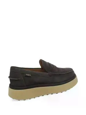 TOD'S Suede Platform Loafers