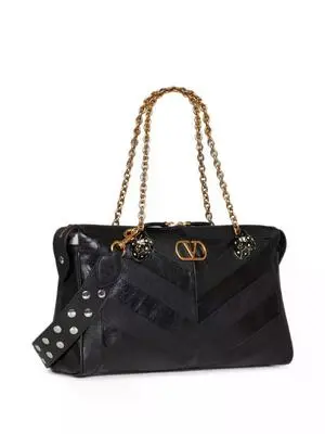 Valentino Garavani Panthea Shoulder Bag In Nappa Leather With Chevron Pattern
