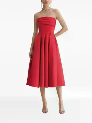 FRAMBOISE Strapless Corset Midi Dress